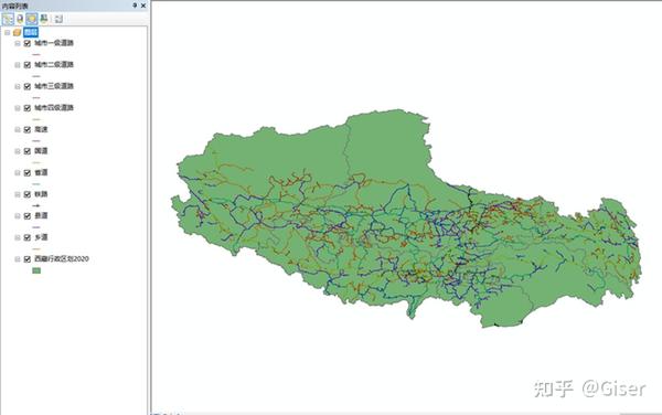 2020-2022年最全西藏自治区矢量数据（路网含城市道路、铁路（包括地铁、轻轨）高速、国道、省道、县道、乡道+几百万个poi数据+省市县乡镇 ...