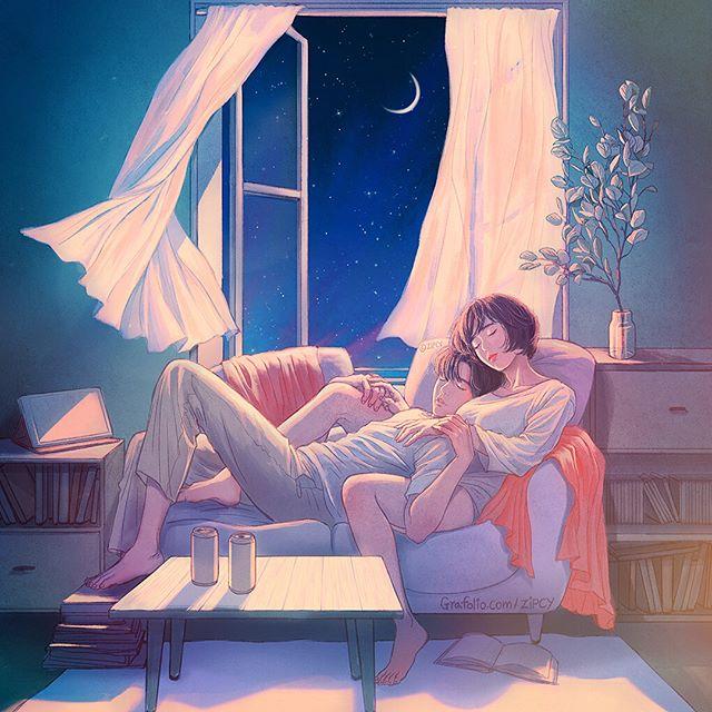 情人节特别篇！韩国插画师zipcy-触动情欲末梢的绝美插画 - 知乎