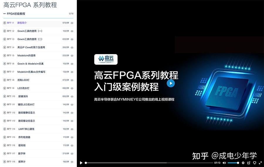 Fpga在线学习教程来了｜高云fpga系列教程免费学 知乎
