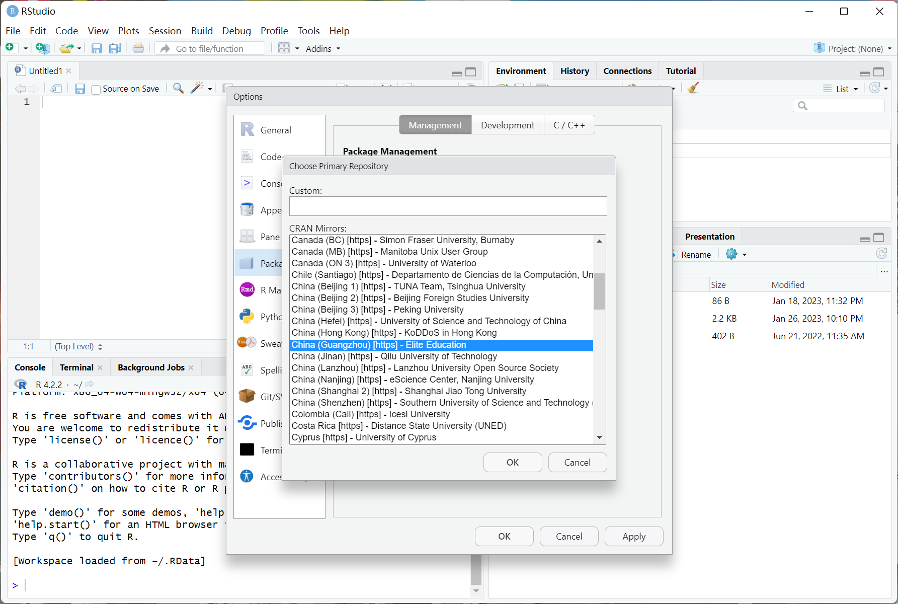 初学生信 | R 的一些基本设置 - 知乎