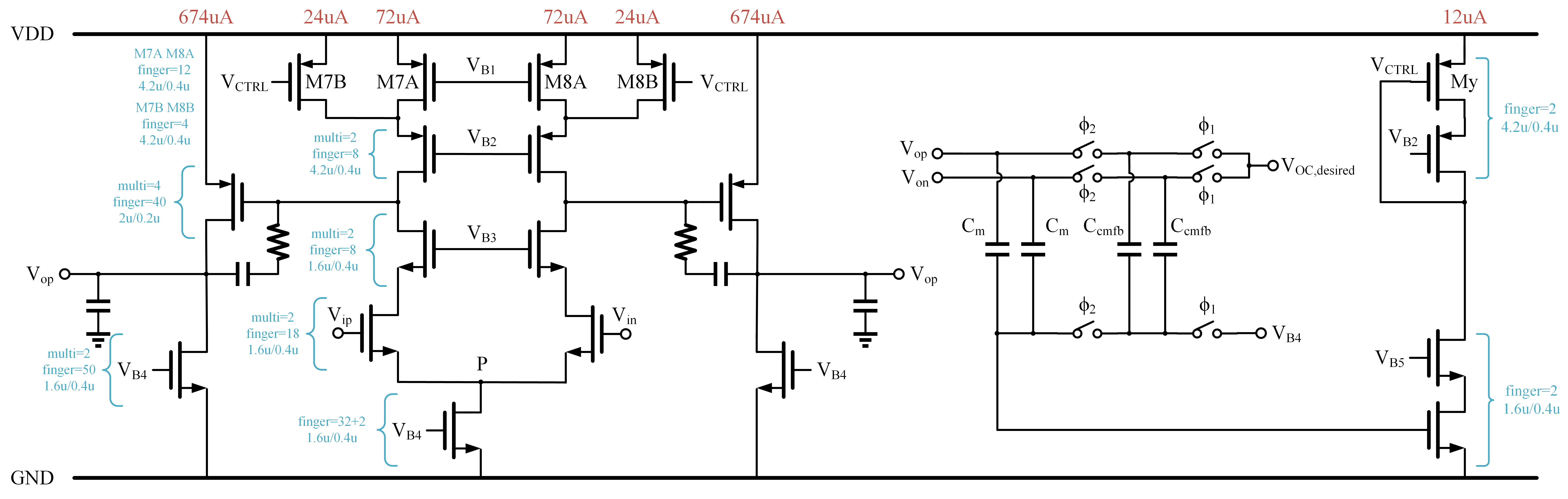 全差分两级运放设计：Cascode+CS+SC-CMFB - 知乎