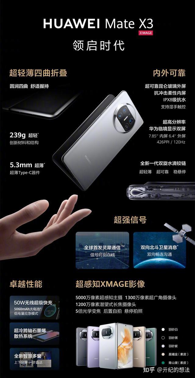 12999元起！华为Mate X3正式发布：更轻更薄更强大 - 知乎