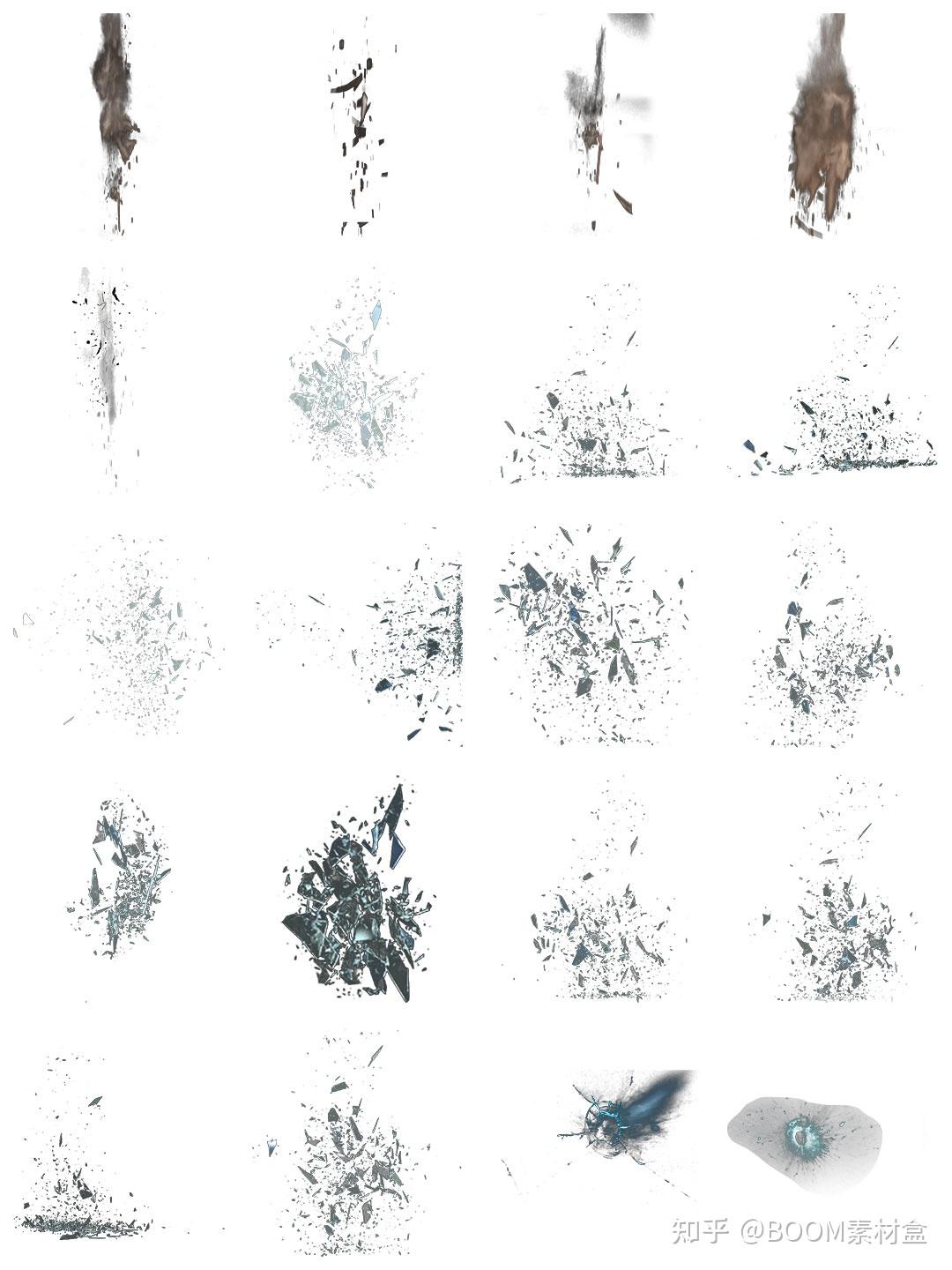 素材分享丨爆炸碎片破碎效果碎片飞溅碎石后期合成装饰元素PNG免抠透明素材 - 知乎