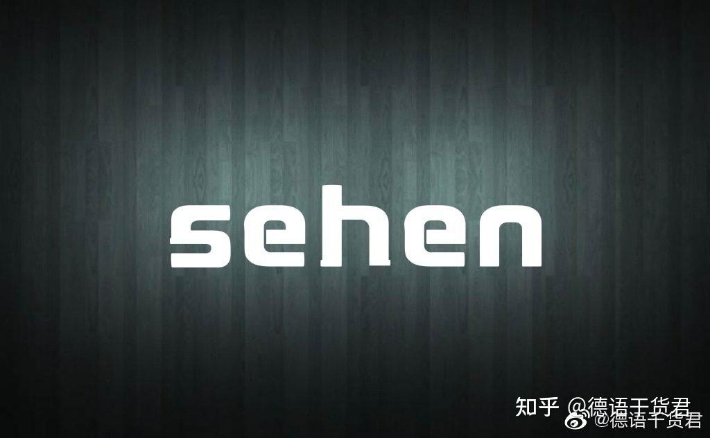 德语里10个带sehen的动词 - 知乎