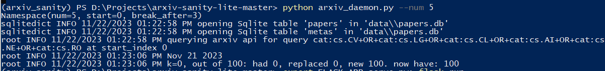 Windows 本地搭建 arxiv-sanity-lite 记录（23年11月） - 知乎