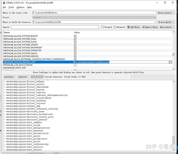 MeshLab cmake windows 编译 msvc qt5.12.2 - 知乎