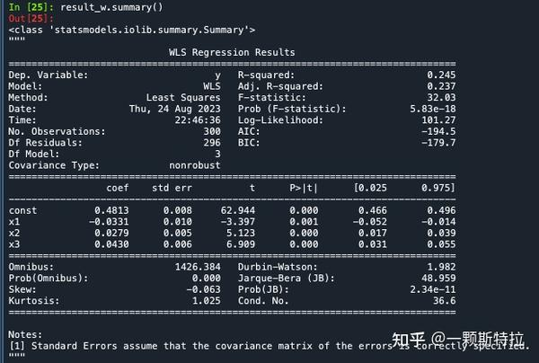 Python | 加权最小二乘估计 - 知乎