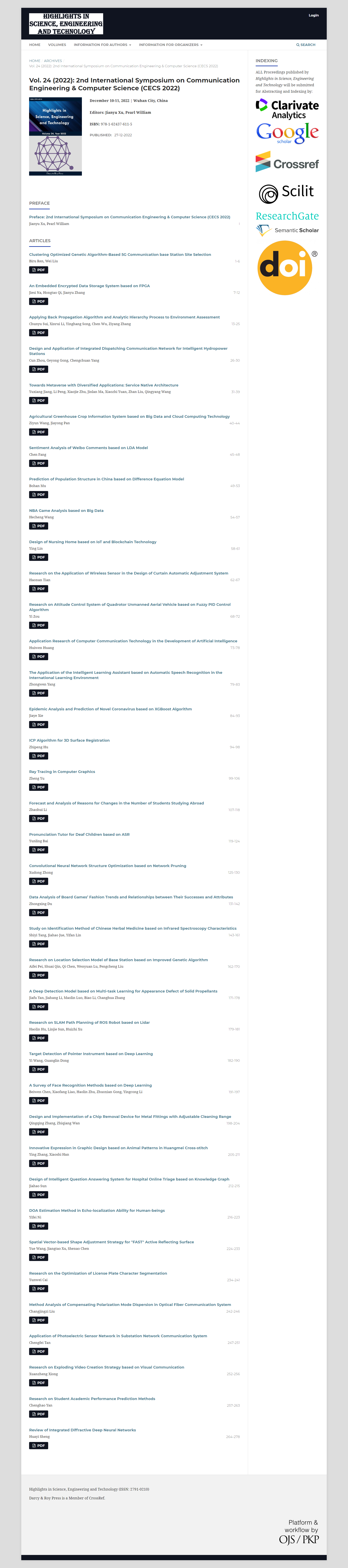 Vol. 24 (2022): 2nd International Symposium on Communication Engineering & Computer Science ...