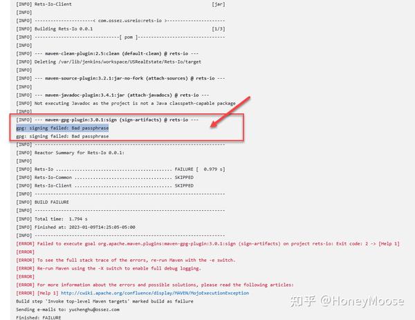 Jenkins 项目的 gpg: signing failed: Bad passphrase 错误 - 知乎