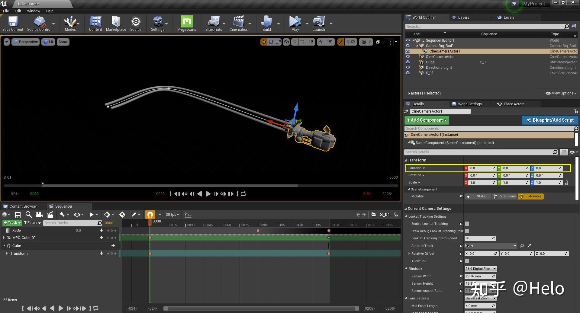 UE4中的动画编辑器 —— Sequencer in UE4 - 知乎