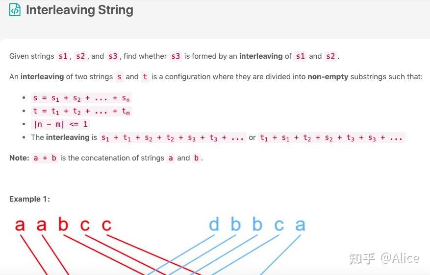 145. 字符串交叉(Interleaving String) - 知乎