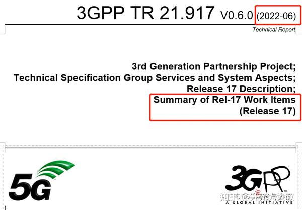 3GPP R17版已经于2022年6月9日发布 - 知乎