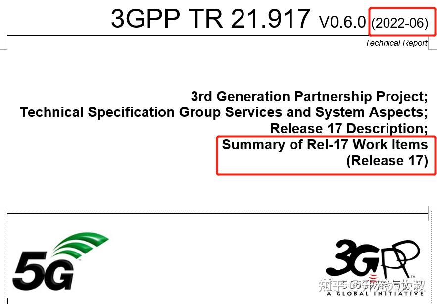 3GPP R17版已经于2022年6月9日发布 - 知乎
