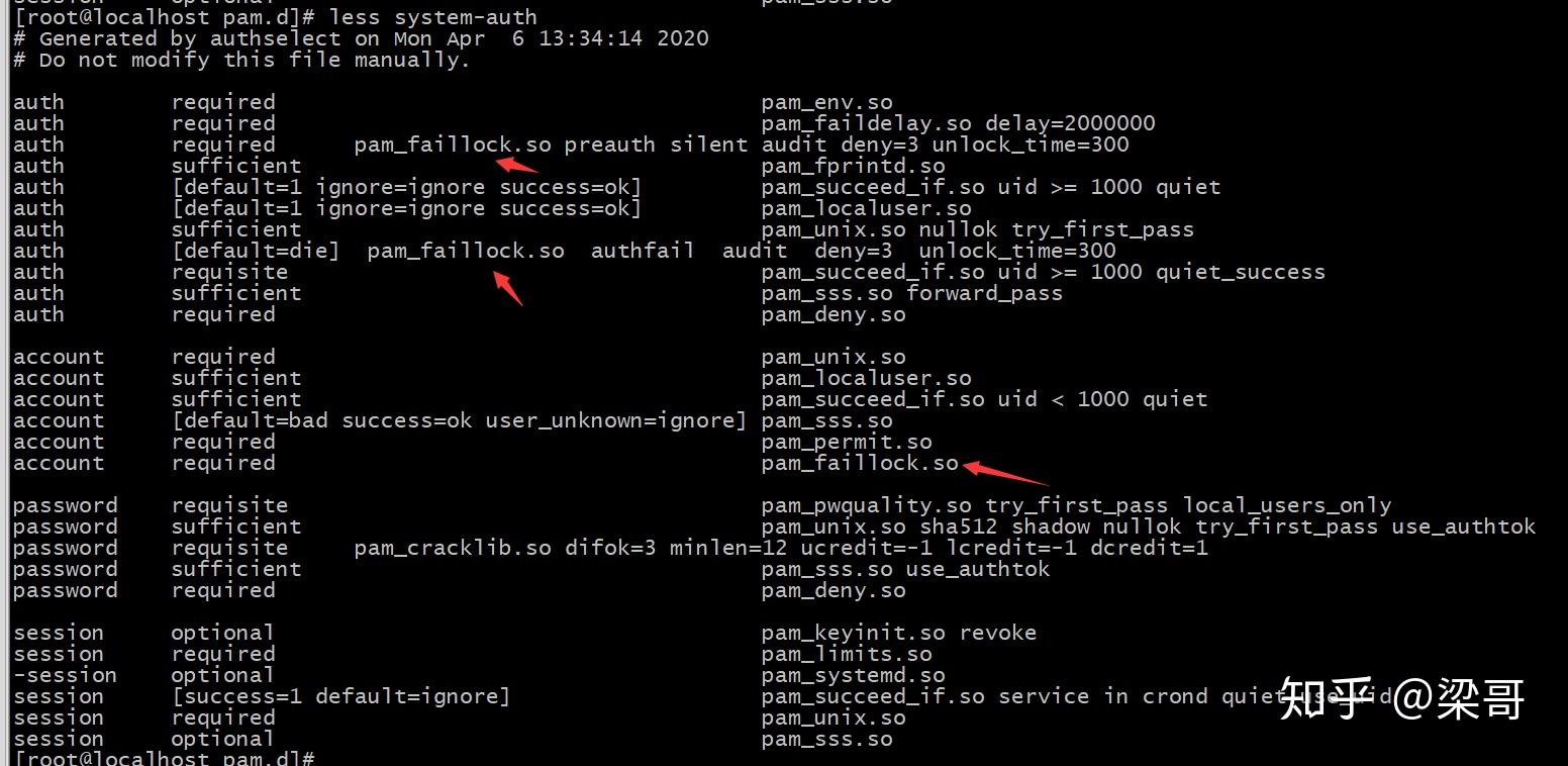 CentOS 8.0配置安全策略（用户3次登录失败锁定3分钟） - 知乎