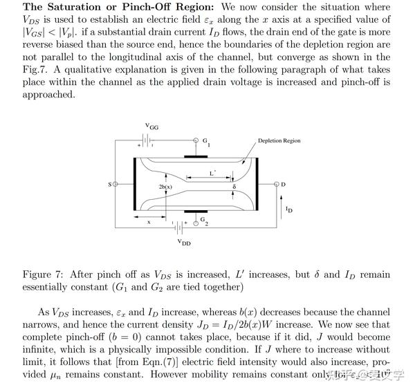 JFET “夹断电压”（Pinch off voltage） - 知乎