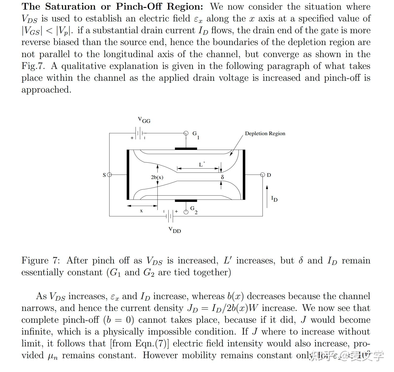 JFET “夹断电压”（Pinch off voltage） - 知乎