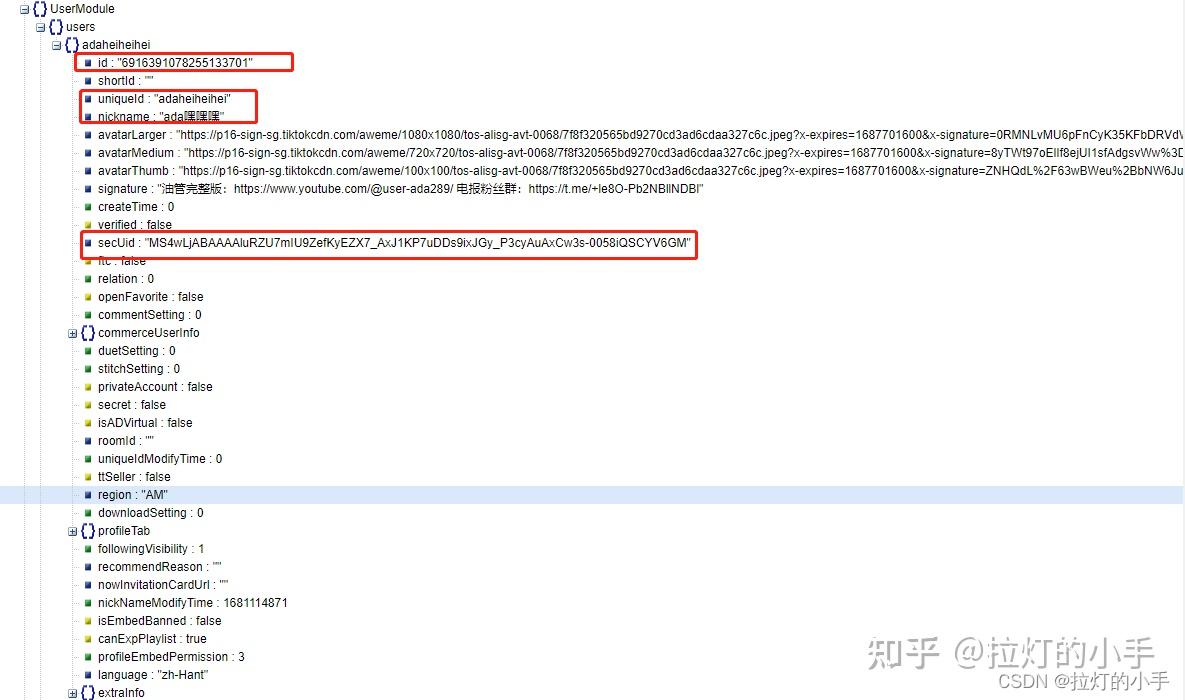 Tiktok 根据主播id（uniqueId）获取个人详细信息 - 知乎