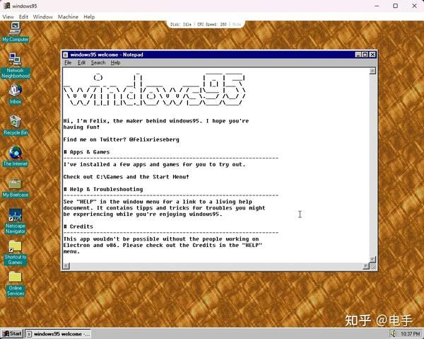 双击就能运行的Win95，流畅稳定还内置大型游戏 - 知乎