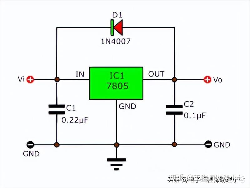 8种LM7805稳压器应用电路讲解，电路图+工作原理，带你搞懂LM7805 - 知乎