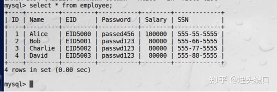 seedlab——SQL注入攻击 - 知乎