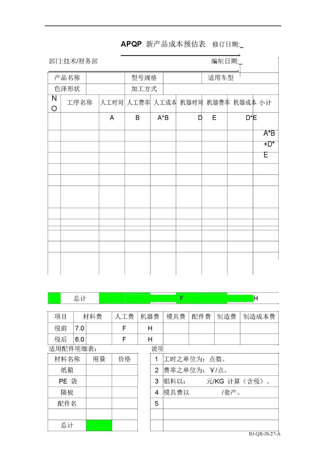 APQP全套表格，打印出来直接用！ - 知乎