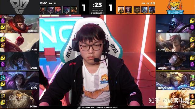 「威客电竞」英雄联盟LPL夏季赛，SN战队2比1击败OMG取得八连胜 - 知乎