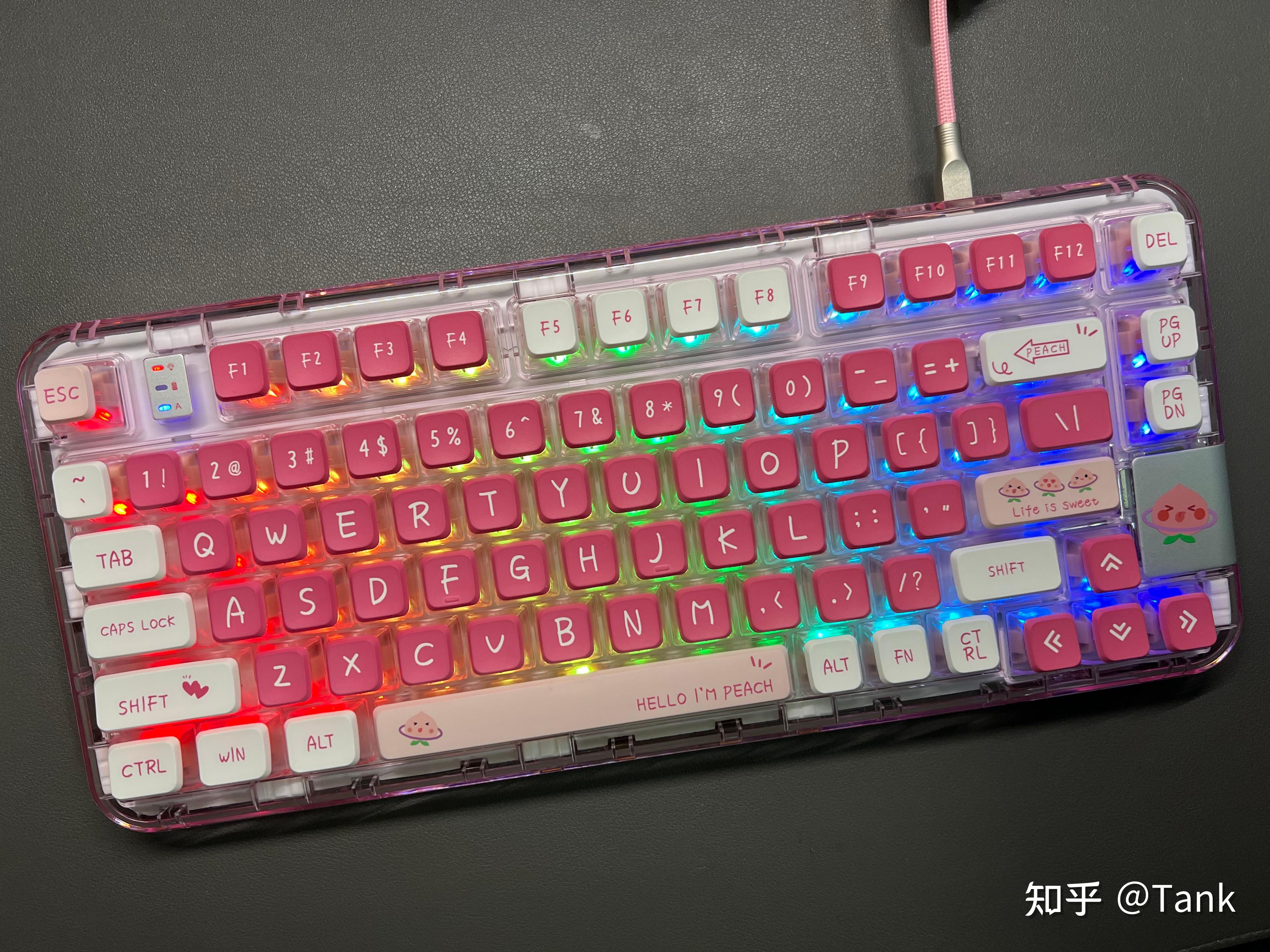 699元，三模 gasket 结构适合送女朋友的粉色透明键盘——Coolkiller CK75 桃气满满配色测评体验 - 知乎