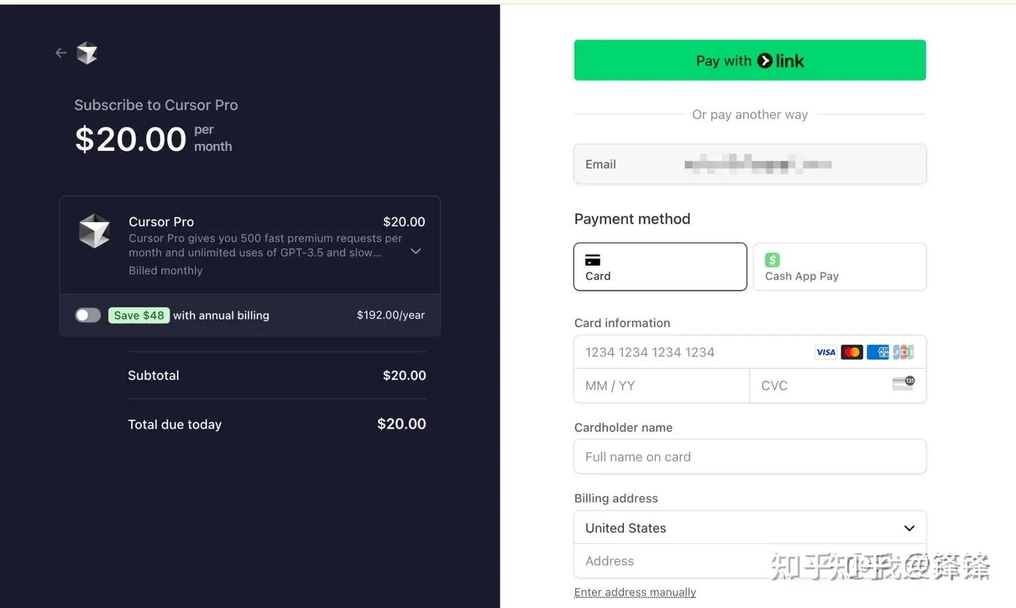 （最新教程）Cursor Pro订阅升级开通教程，使用支付宝订阅Cursor Pro - 知乎