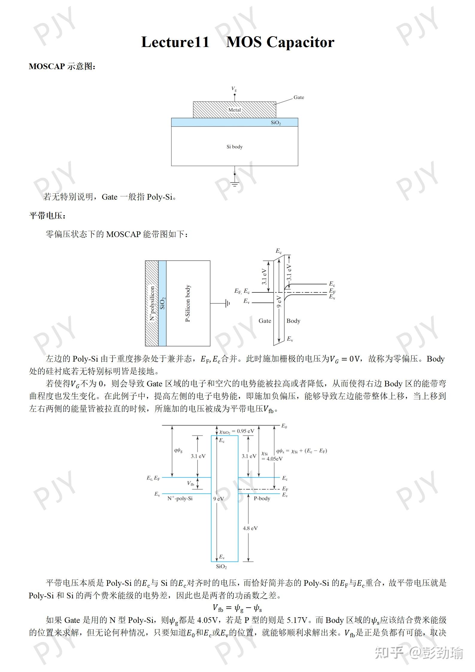 Lecture11 MOS Capacitor - 知乎