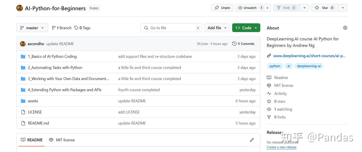 吴恩达新课程《AI Python for Beginners》 - 知乎