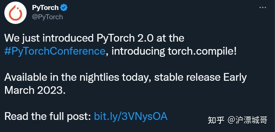 PyTorch 2.0发布了！一行代码提速76%! - 知乎