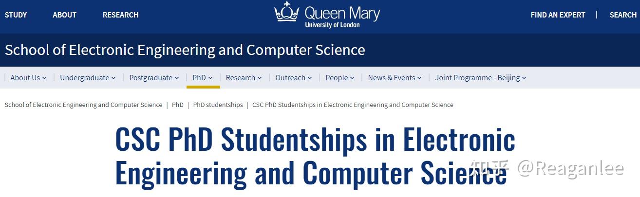英国伦敦玛丽女王大学招收多个基金委CSC博士 截止1月30日 - 知乎