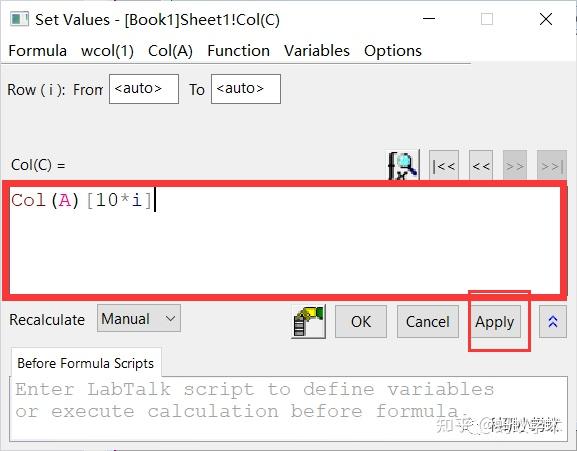 如何在Origin选取一定间隔的数据点并作图，方法二 - 知乎
