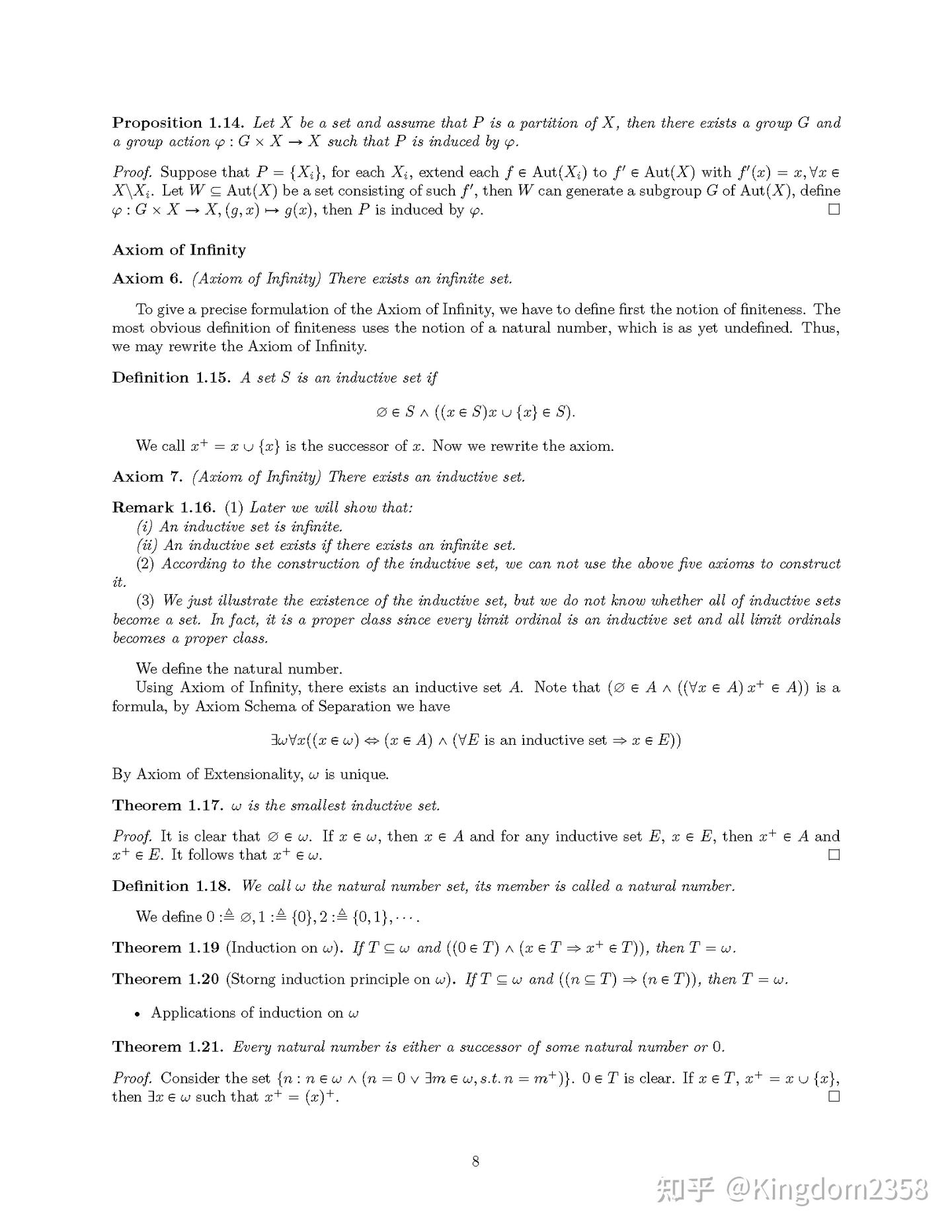 集合论(二)------无限公理, 正则性公理, 替换公理图示以及选择公理 - 知乎