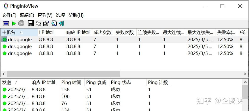 pinginfoview网络诊断工具中文版 - 知乎