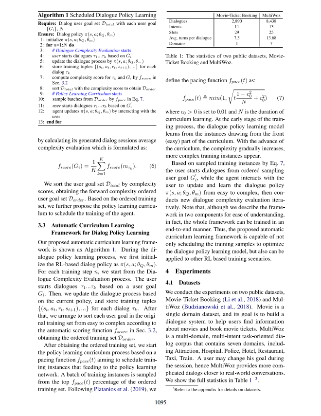 Scheduled Dialog Policy Learning: An Automatic Curriculum Learning Framework for Task-oriented ...