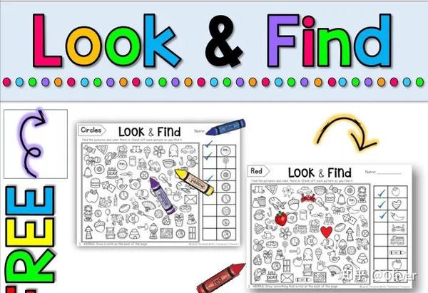 寻物游戏专题练习册《Look & find》，学英语还锻炼孩子的专注力！ - 知乎