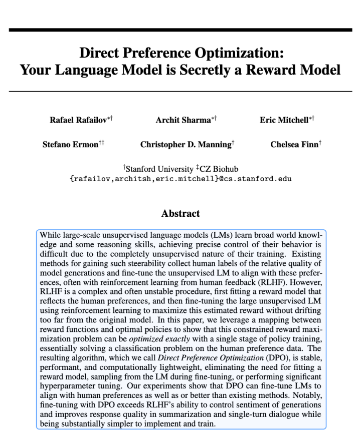 DPO (PPO代替)解读与实践【大模型论文系列】 - 知乎