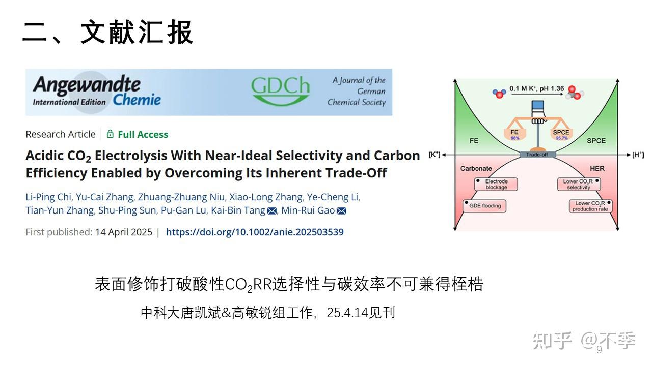 【讲组会05】Angew：表面修饰打破酸性CO2RR选择性与碳效率不可兼得桎梏 - 知乎