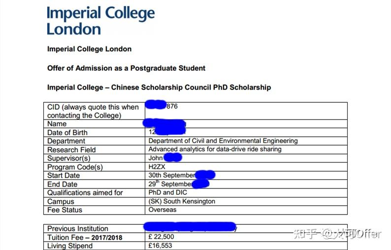 大可Offer团队以往硕博申请典型成功案例[奖学金]集锦 - 知乎