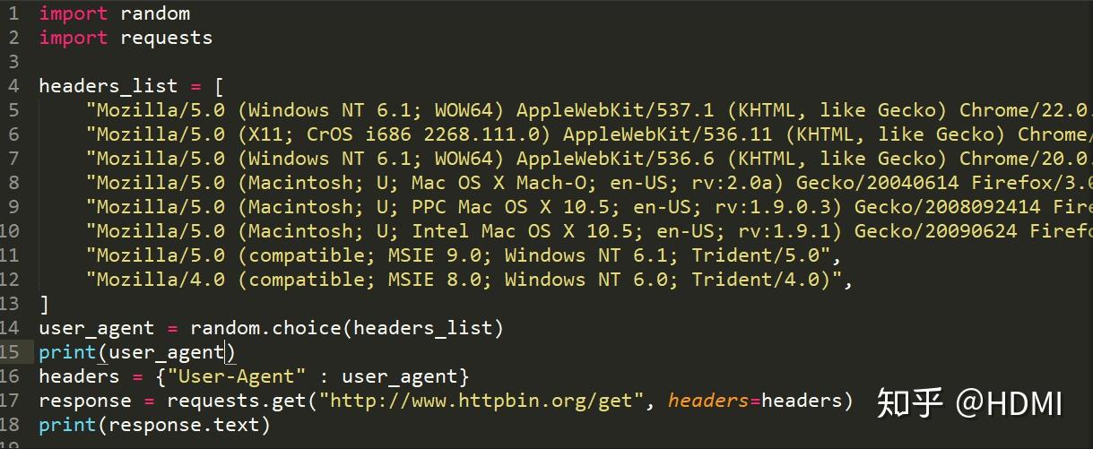 在爬虫中使用User-Agent - 知乎