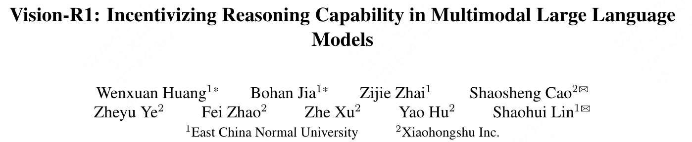 VLM推理模型详细解读（7）：Vision-R1 - 知乎