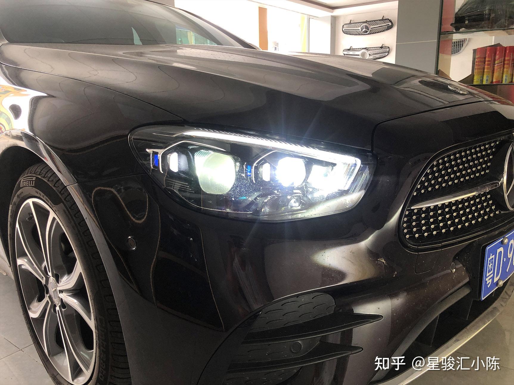 21款奔驰E300L车灯升级：几何多光束LED智能大灯改装方案分享 - 知乎
