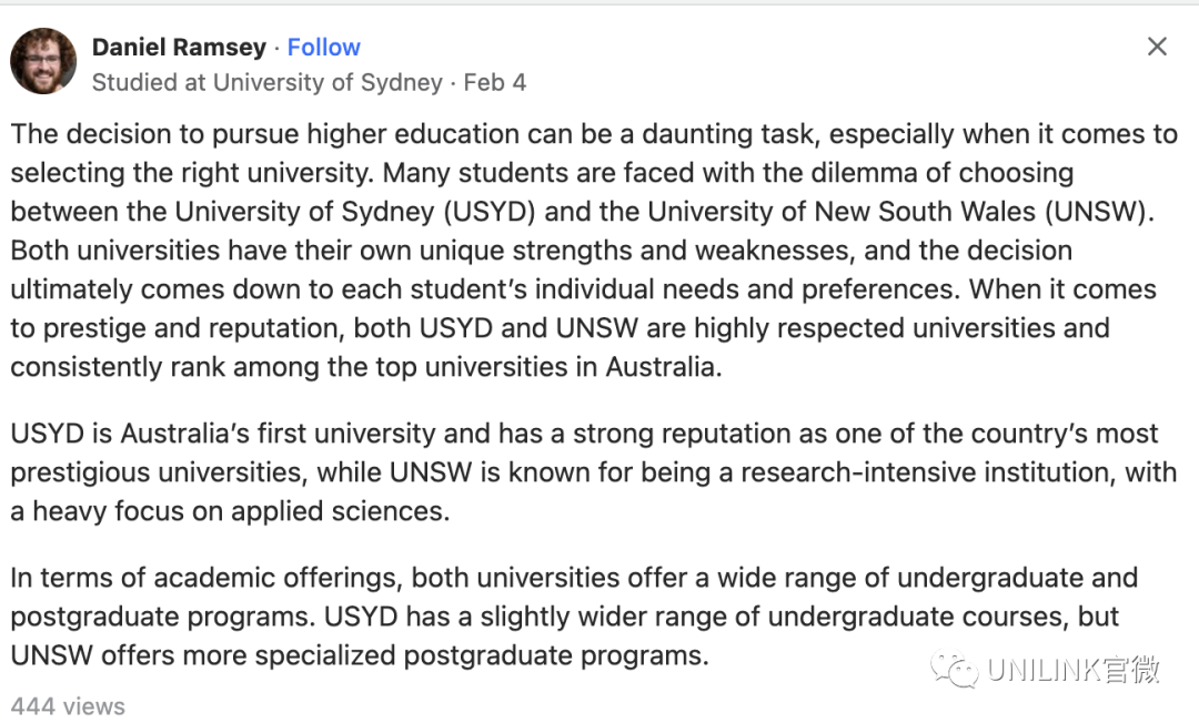 悉尼大学和unsw谁更强？看当地人是怎么说的吧！ 知乎 