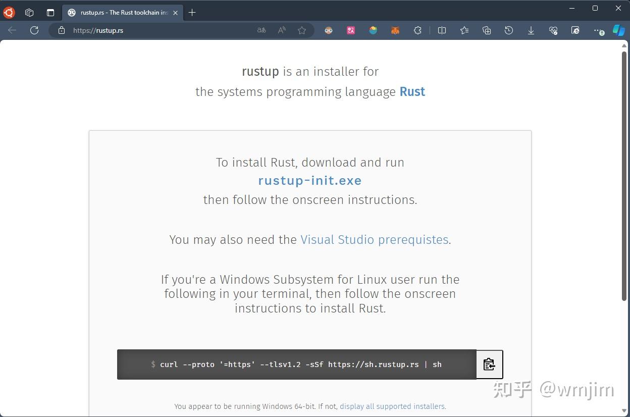 设置Rust的开发环境并进行Hello World的运行 - 知乎