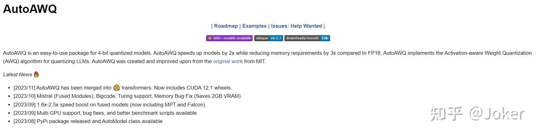 AutoAWQ量化方法用于Bloom-560m - 知乎
