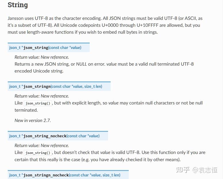 编码、解码和处理 JSON 数据的 C 语言库 - Jansson - 知乎