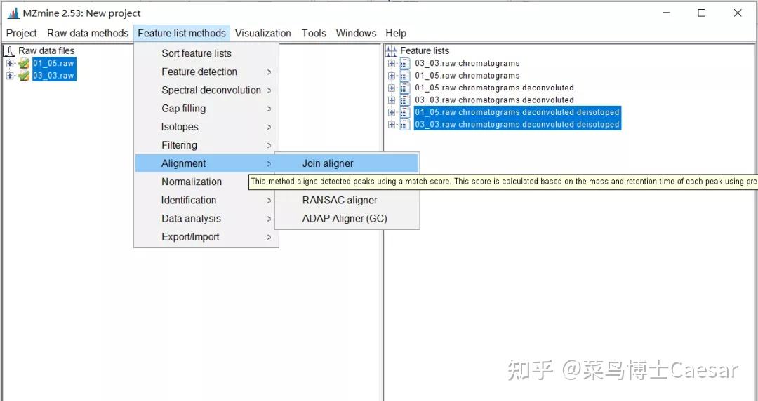 MZmine 2-代谢组学数据处理软件教程 - 知乎