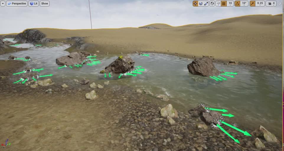 houdini+ue4河流 - 知乎