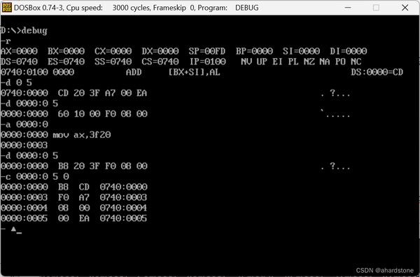 Dos的debug工具的简单使用(2023.9.7) - 知乎